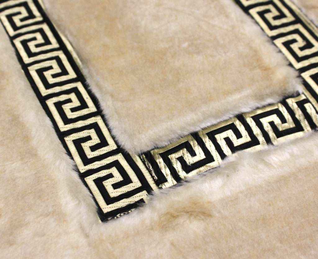 luxurious Greek key bath mat set - Karaz